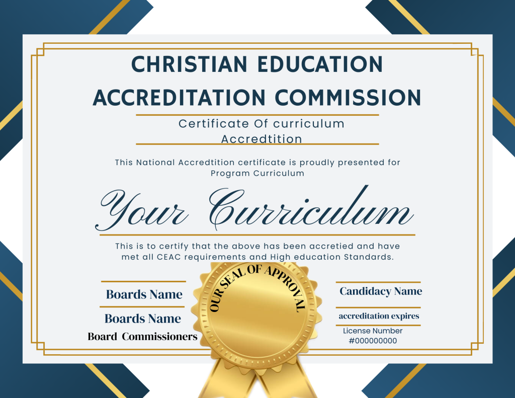 accredited programs - Christian Education Accreditation Commission